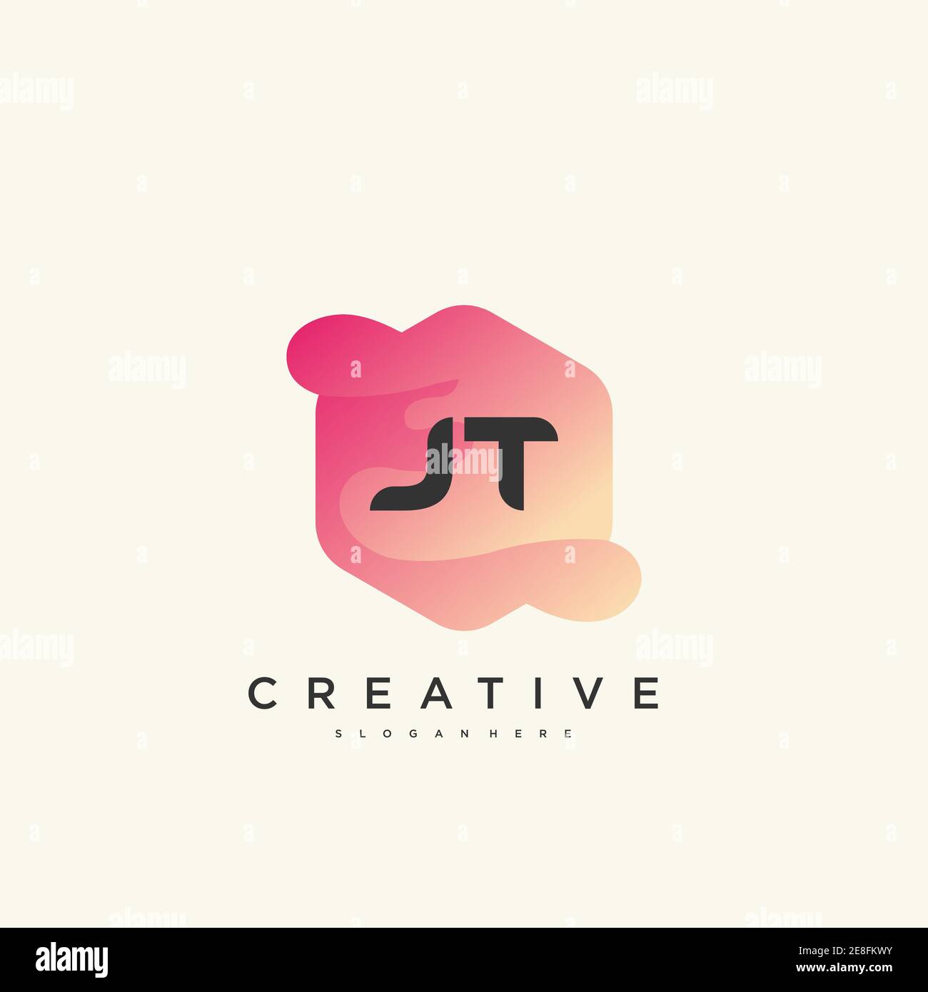 JT Initial Letter Colorful logo icon design template elements Vector Stock Vector Image & Art ...