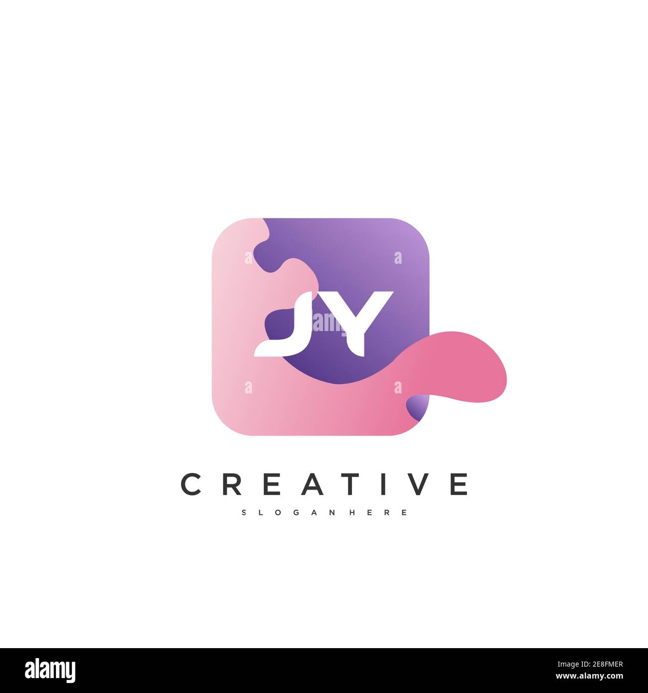 JY Initial Letter Colorful logo icon design template elements Vector ...