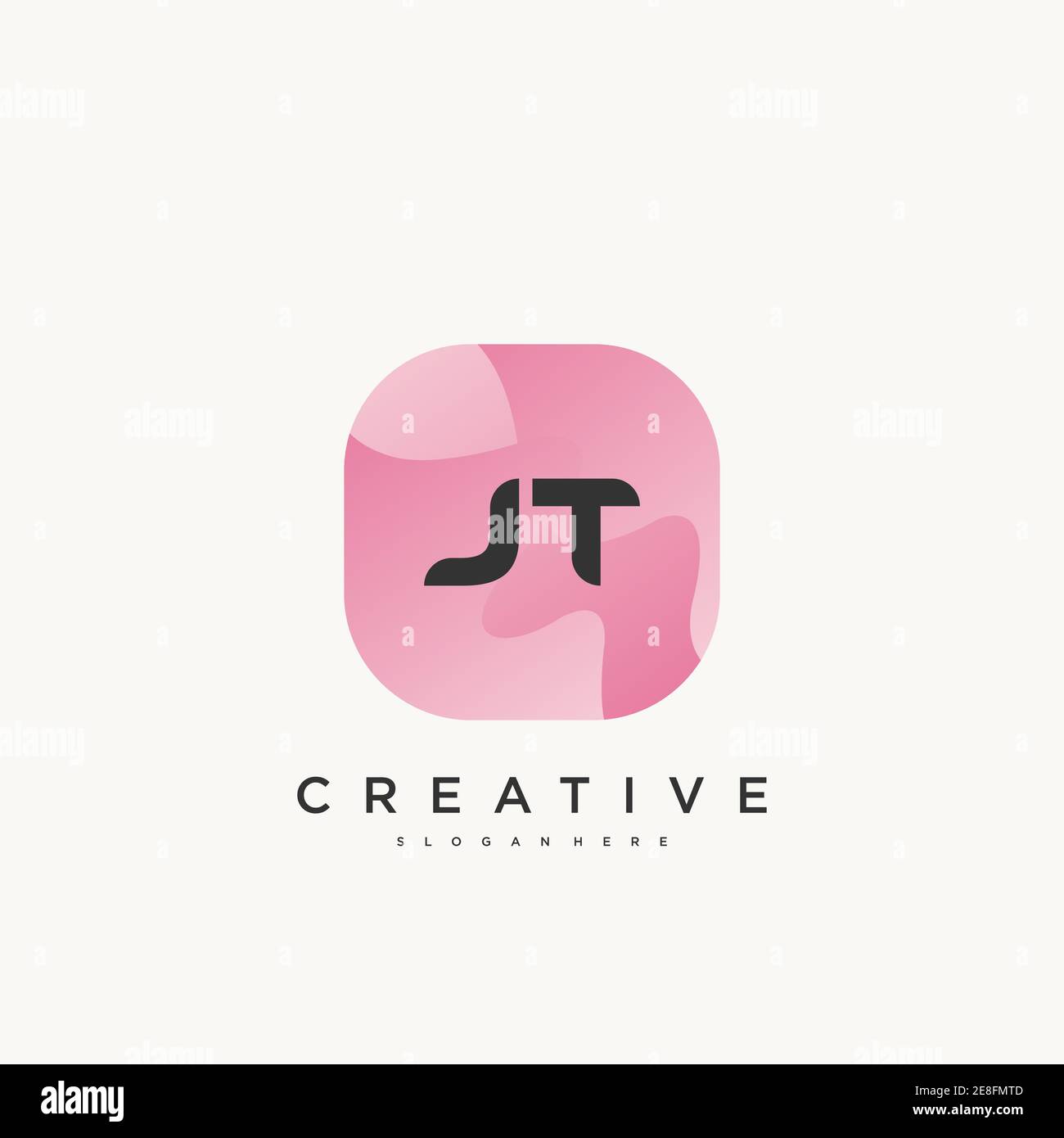 JT Initial Letter Colorful logo icon design template elements Vector ...