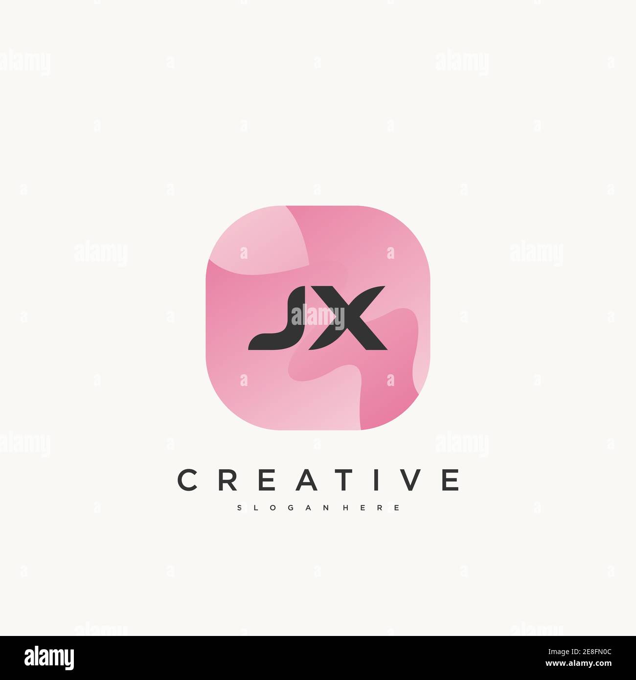 JX Initial Letter Colorful logo icon design template elements Vector ...