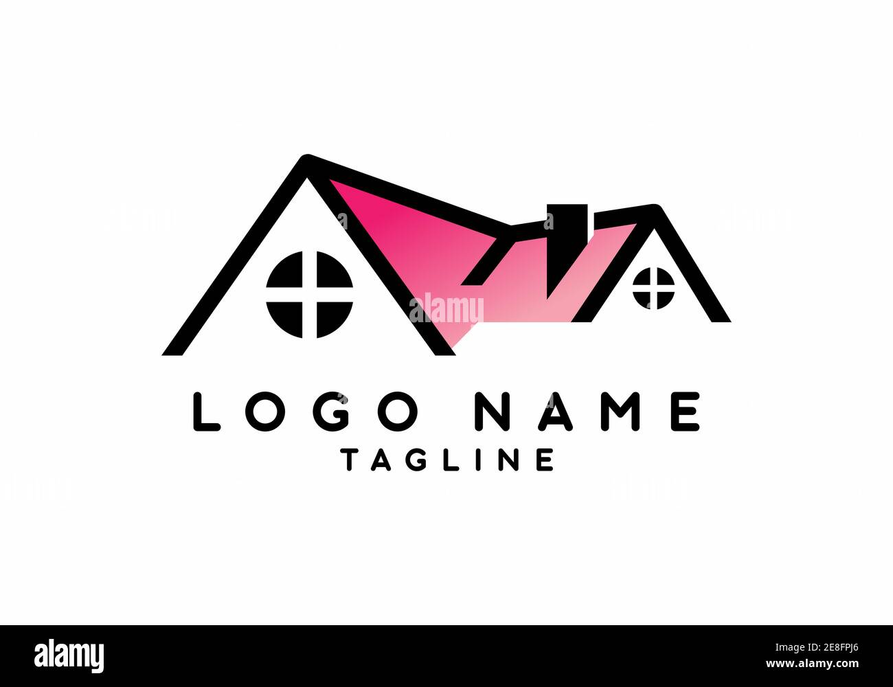 Blue house purple roof Stock Vector Images - Alamy