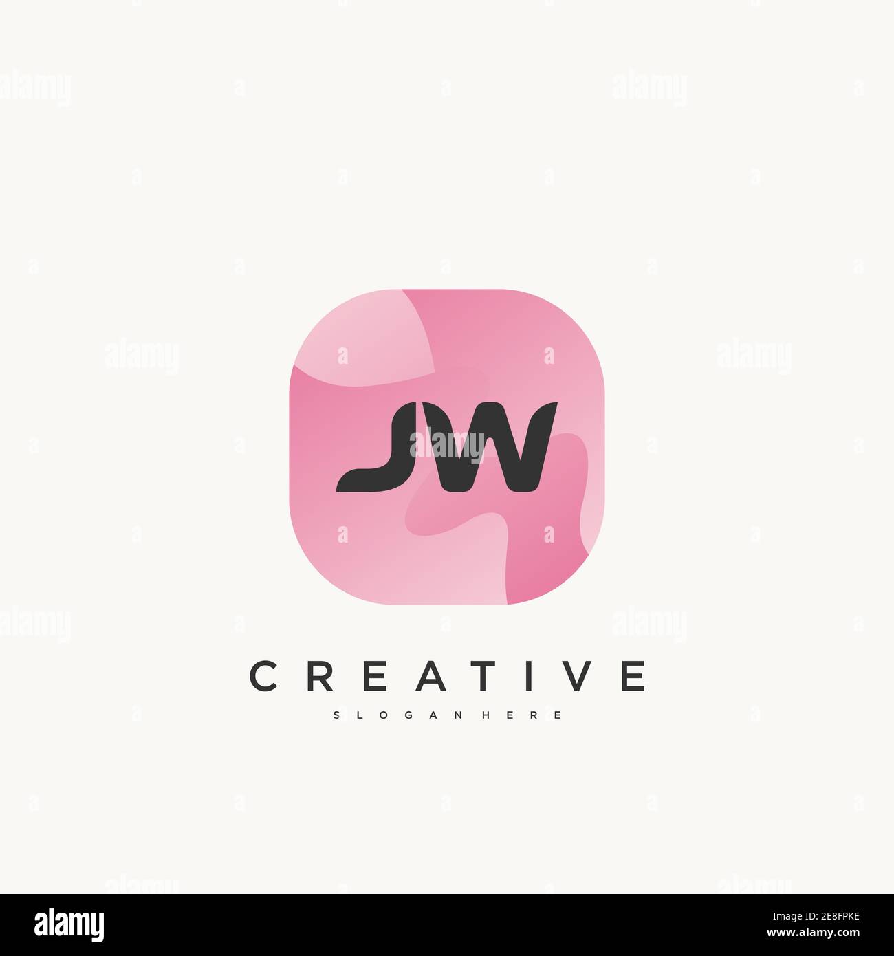 JW Initial Letter Colorful logo icon design template elements Vector ...