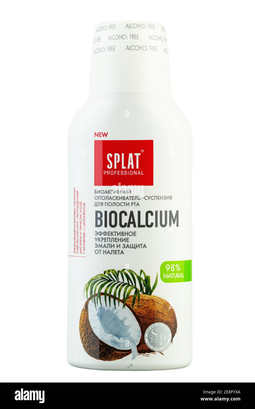 Ukraine, Kyiv - January 11. 2021:A line of toothpastes and oral care ...