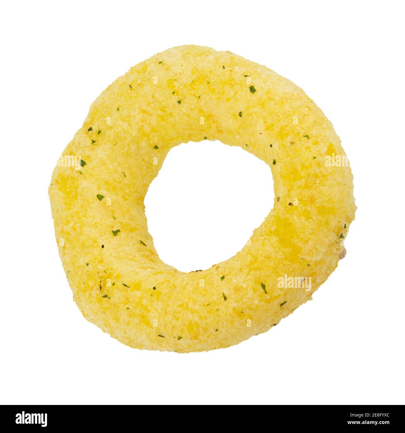 Beer snacks. Corn rings sticks with cheese and green onion flavor ...