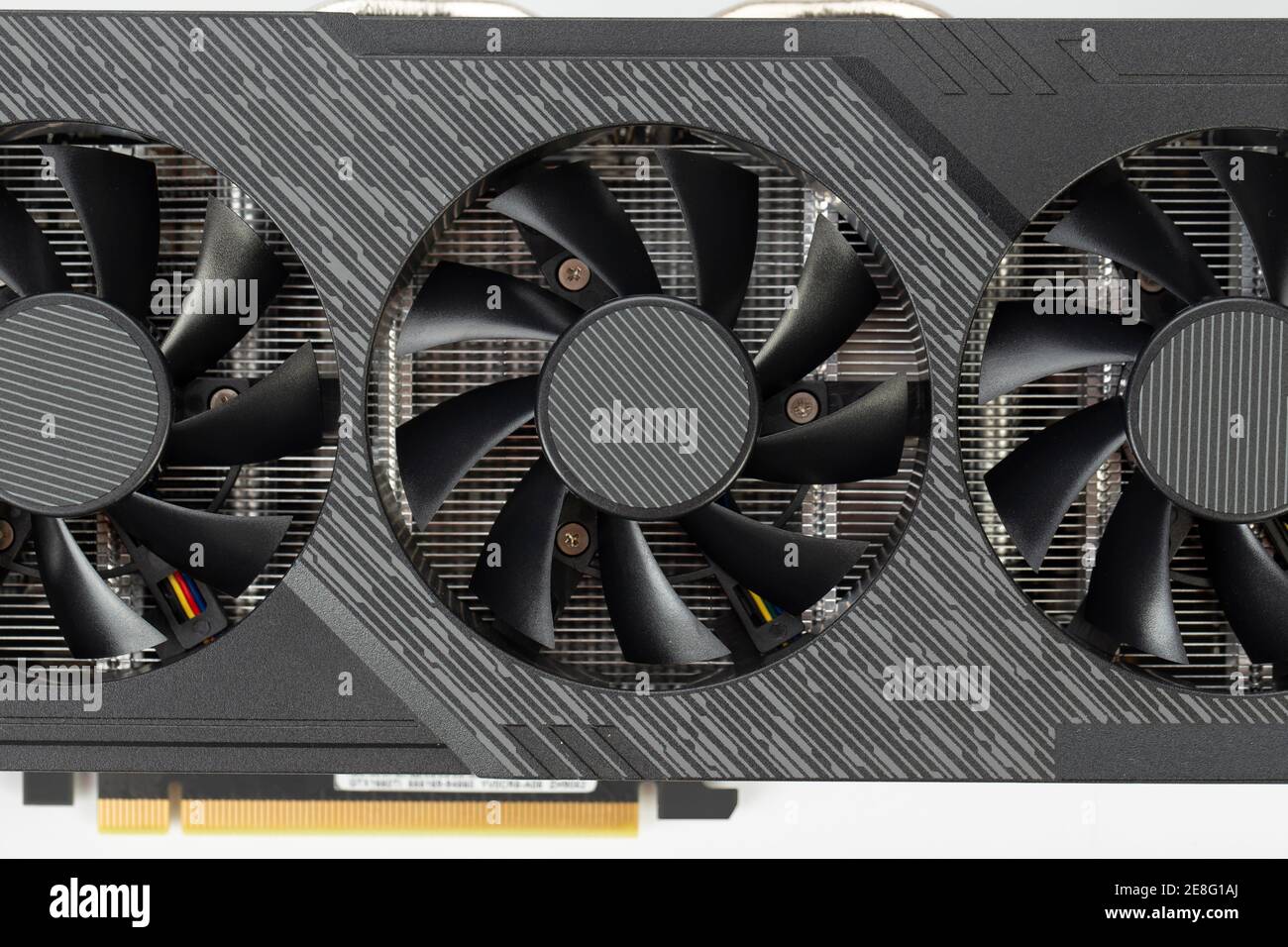 Game graphics card isolated on white background. The pc board can be ...