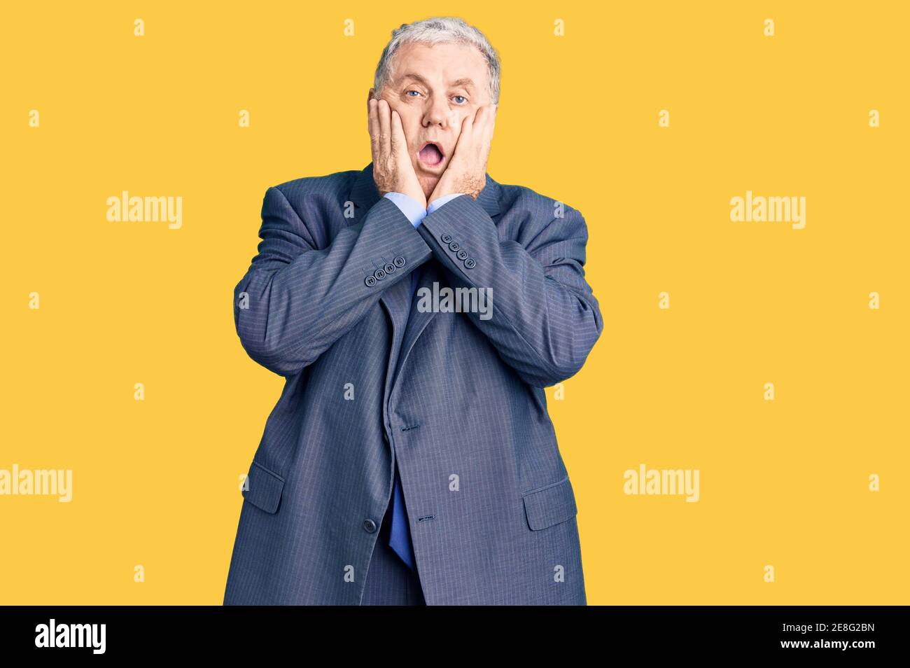 Grey haired old man shocked hi-res stock photography and images - Alamy