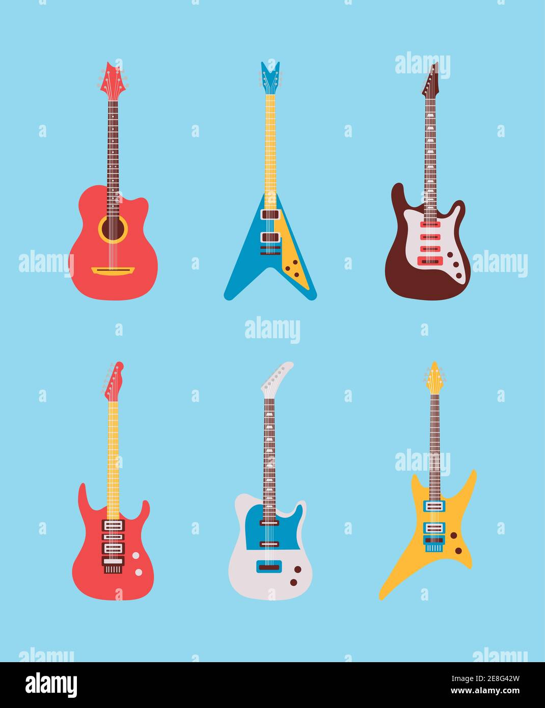 6 six strings Stock Vector Images - Alamy