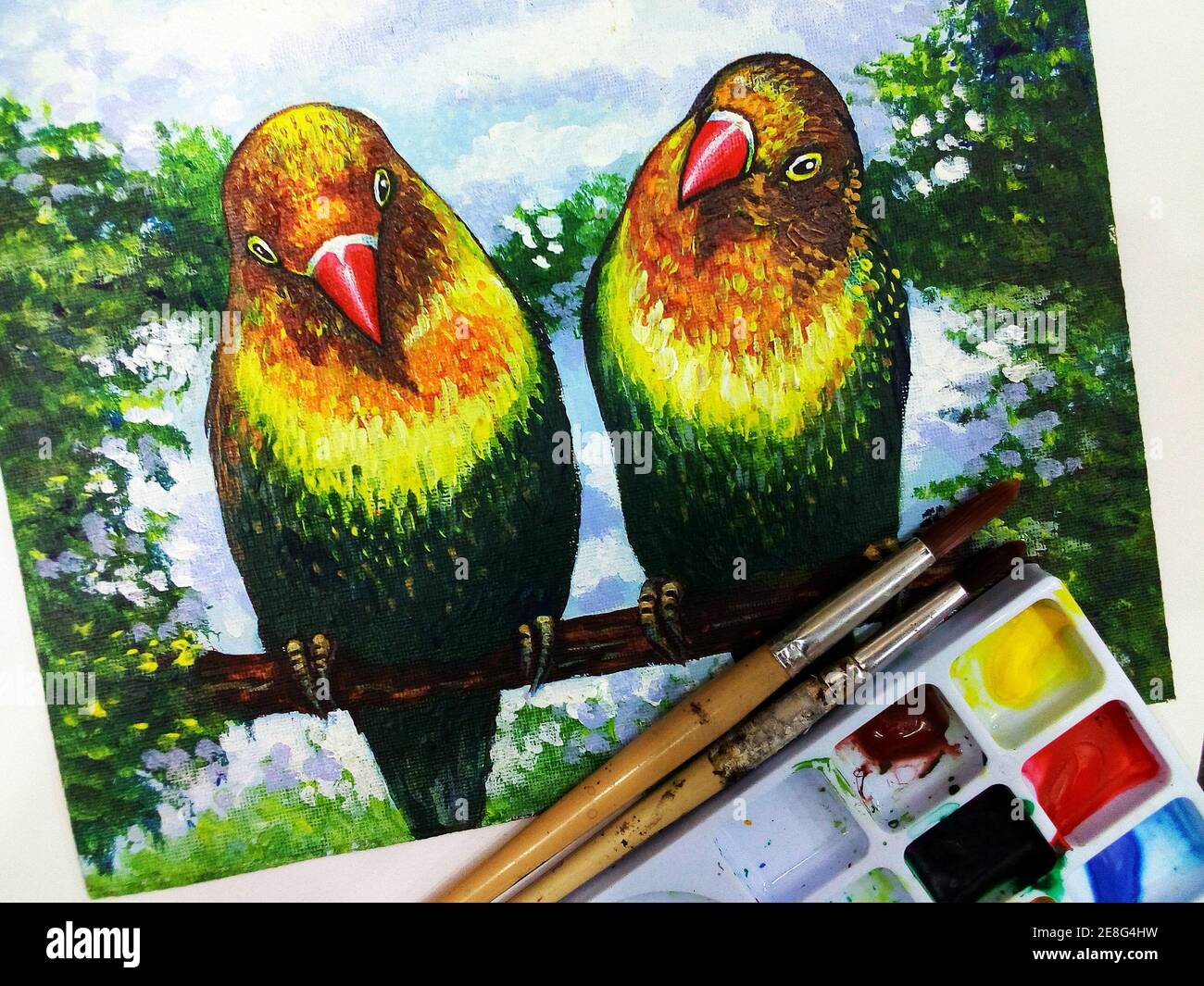 Fine Art Bird Paintings High Resolution Stock Photography and Images ...