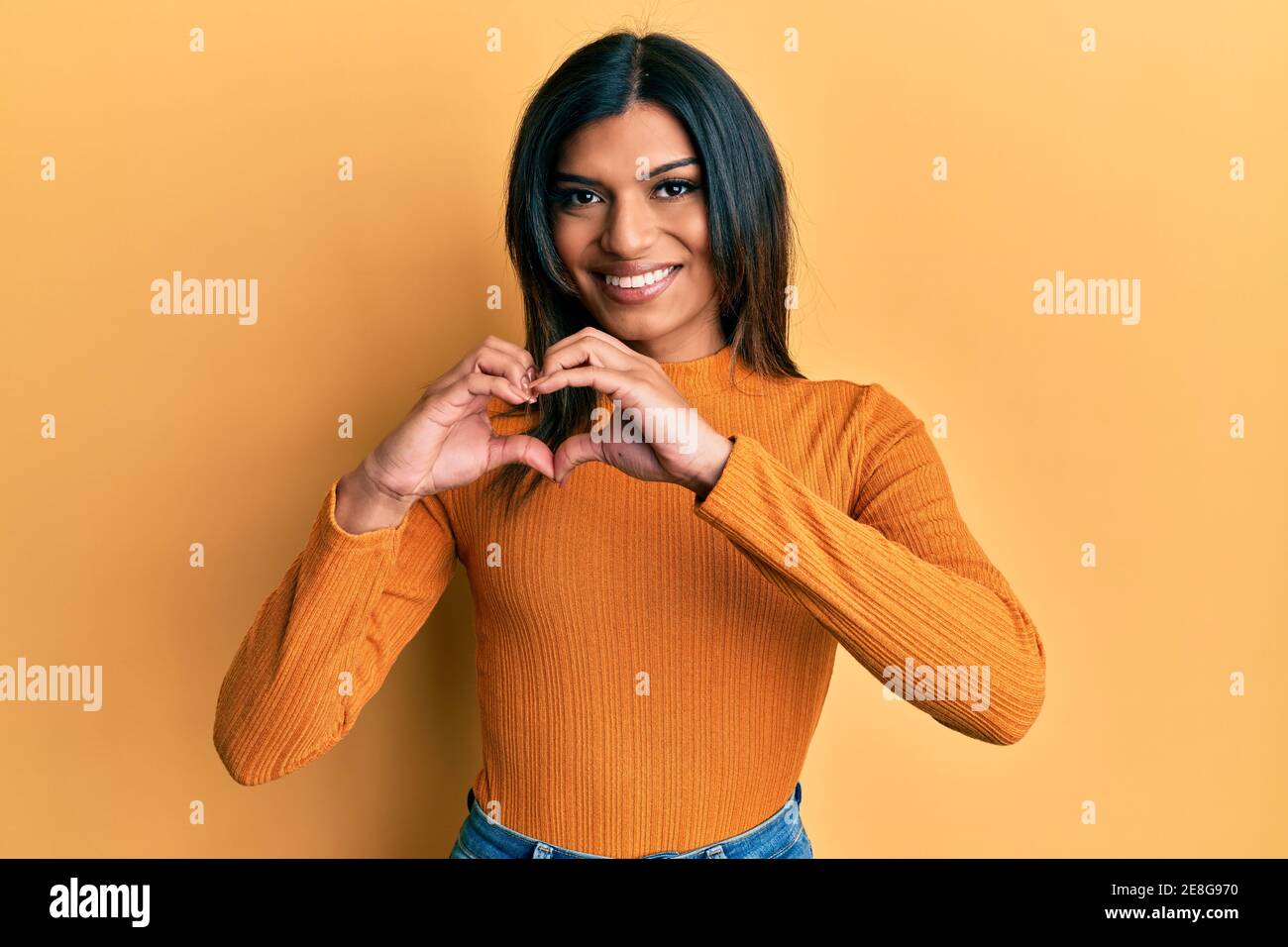 Young latin transsexual transgender woman wearing casual clothes ...