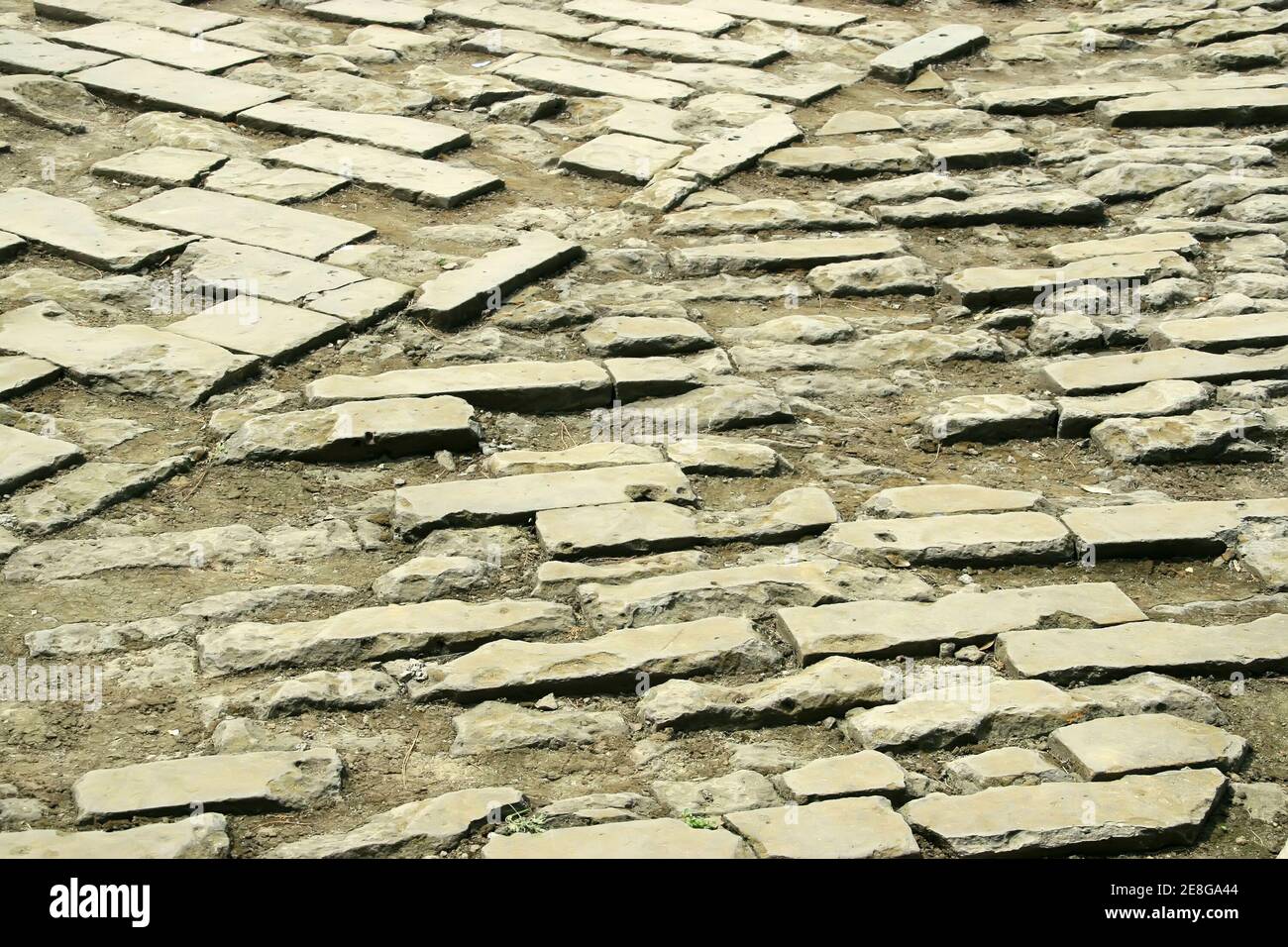 paving slabs on the ground in ancient china, close up of pictures ...