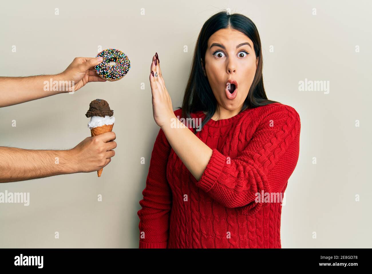 Woman refuse sweets hi-res stock photography and images - Alamy