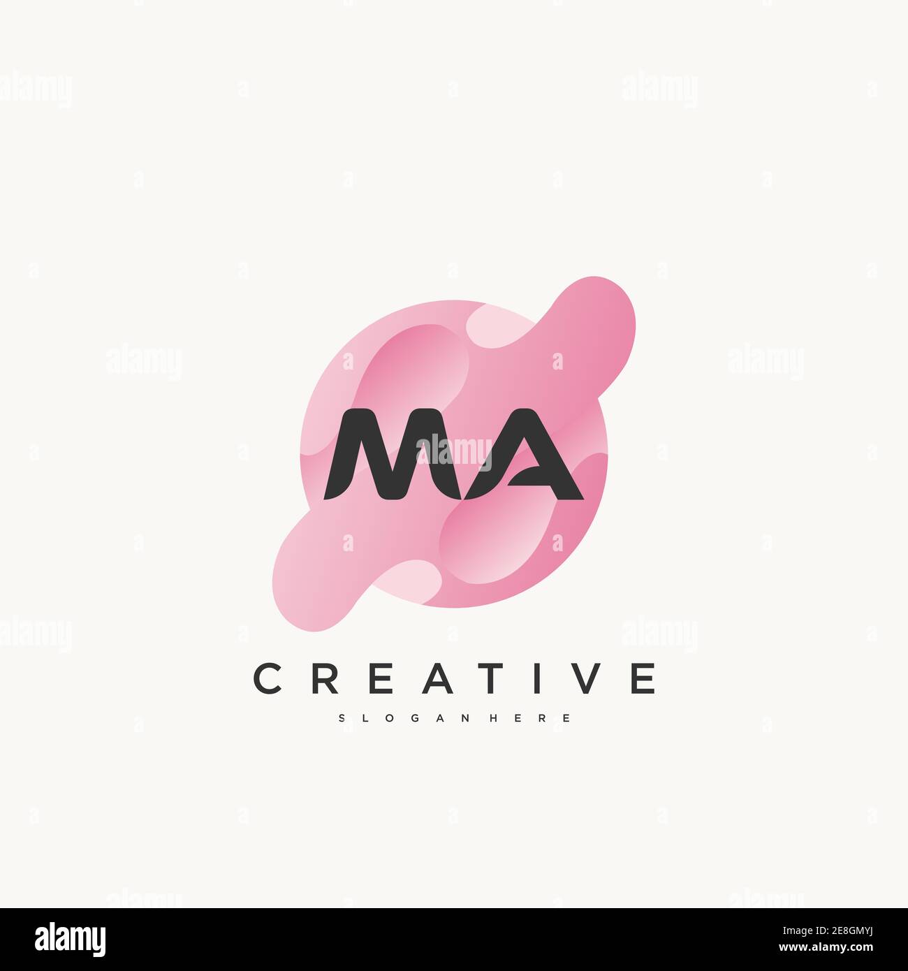 MA Initial Letter Colorful logo icon design template elements Vector ...