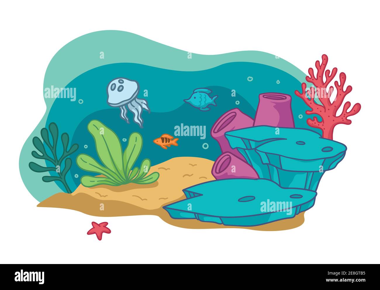 Beauty of ocean flora Stock Vector Images - Alamy