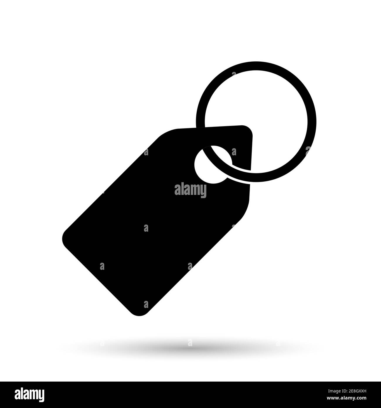 Tag label icon isolated on white background. Empty symbol, flat button ...