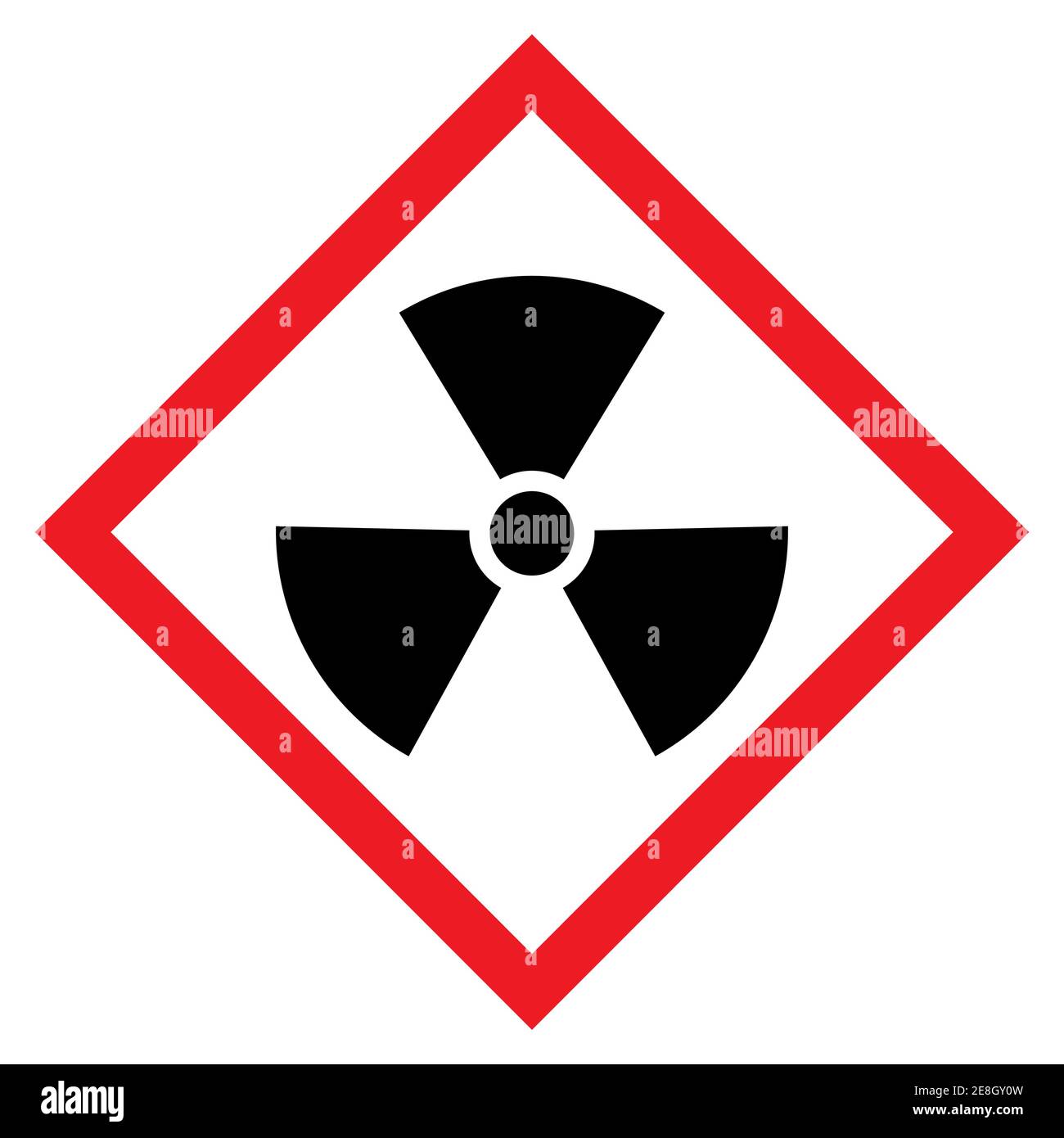 Radiation toxic symbol isolated on white background. Flat warning sign ...