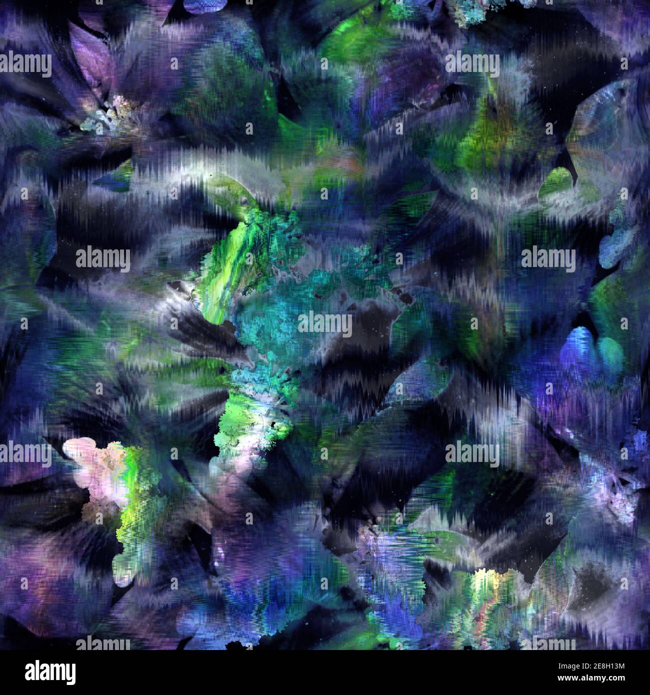 Seamless abstract color blobs with floral overlay Stock Photo - Alamy