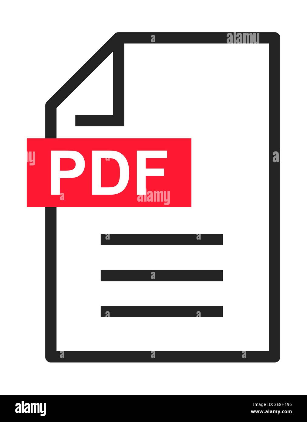 PDF file download modern icon. Document text, symbol web format ...