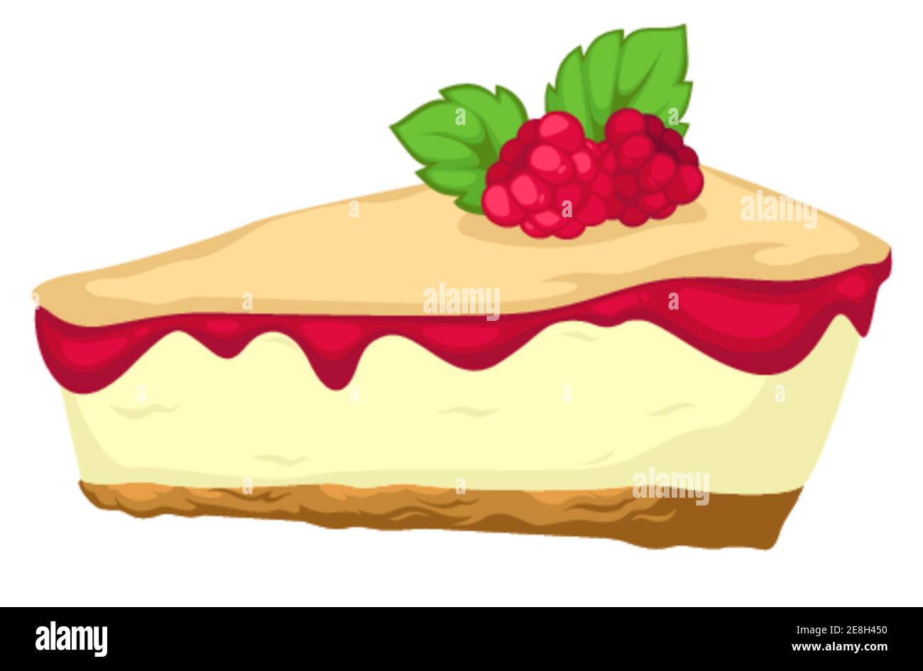 Piece raspberry cream cake Stock Vector Images - Alamy