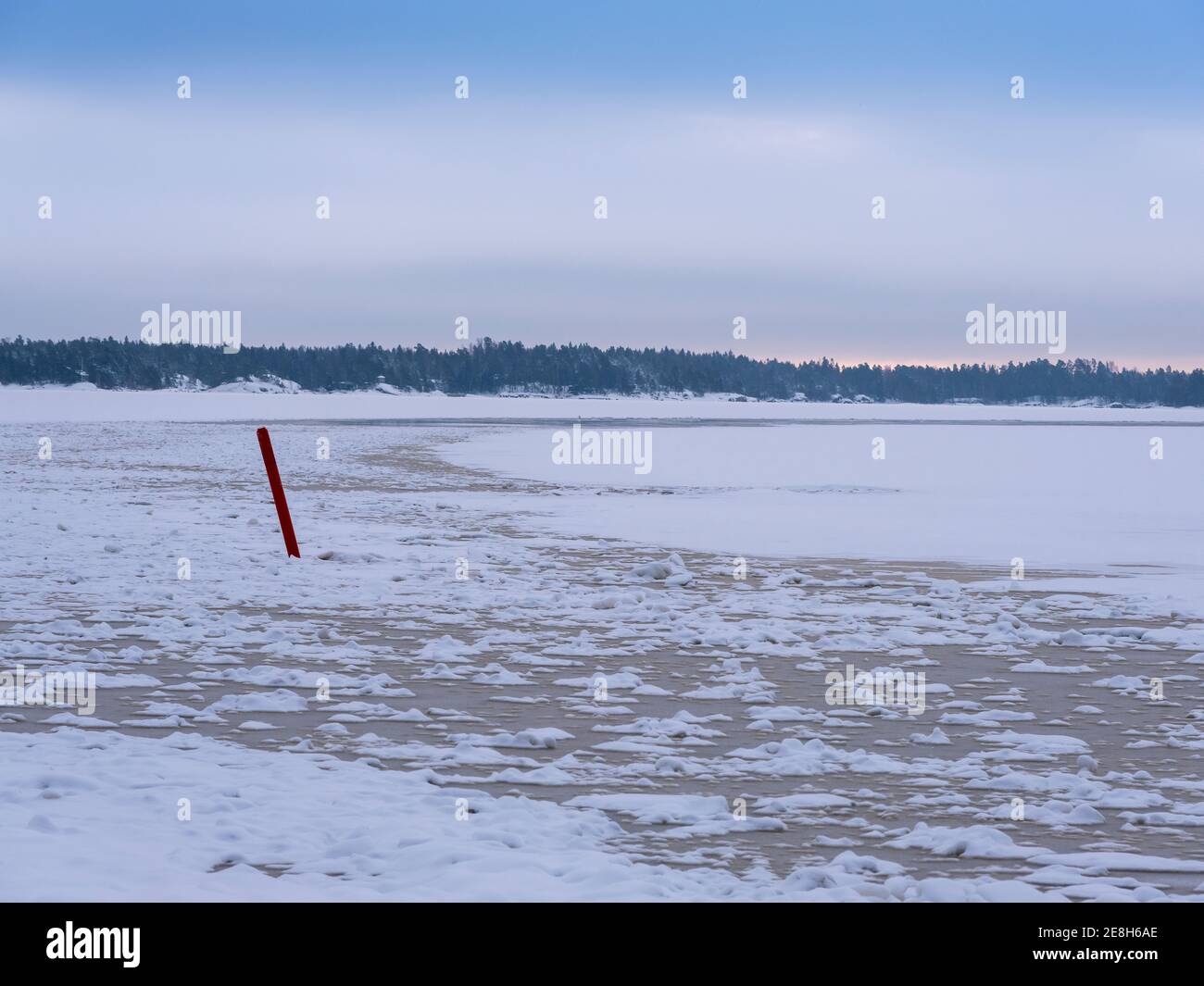 Sipoo / Finland - JANUARY 31, 2021: A beautiful winter scene of a ...