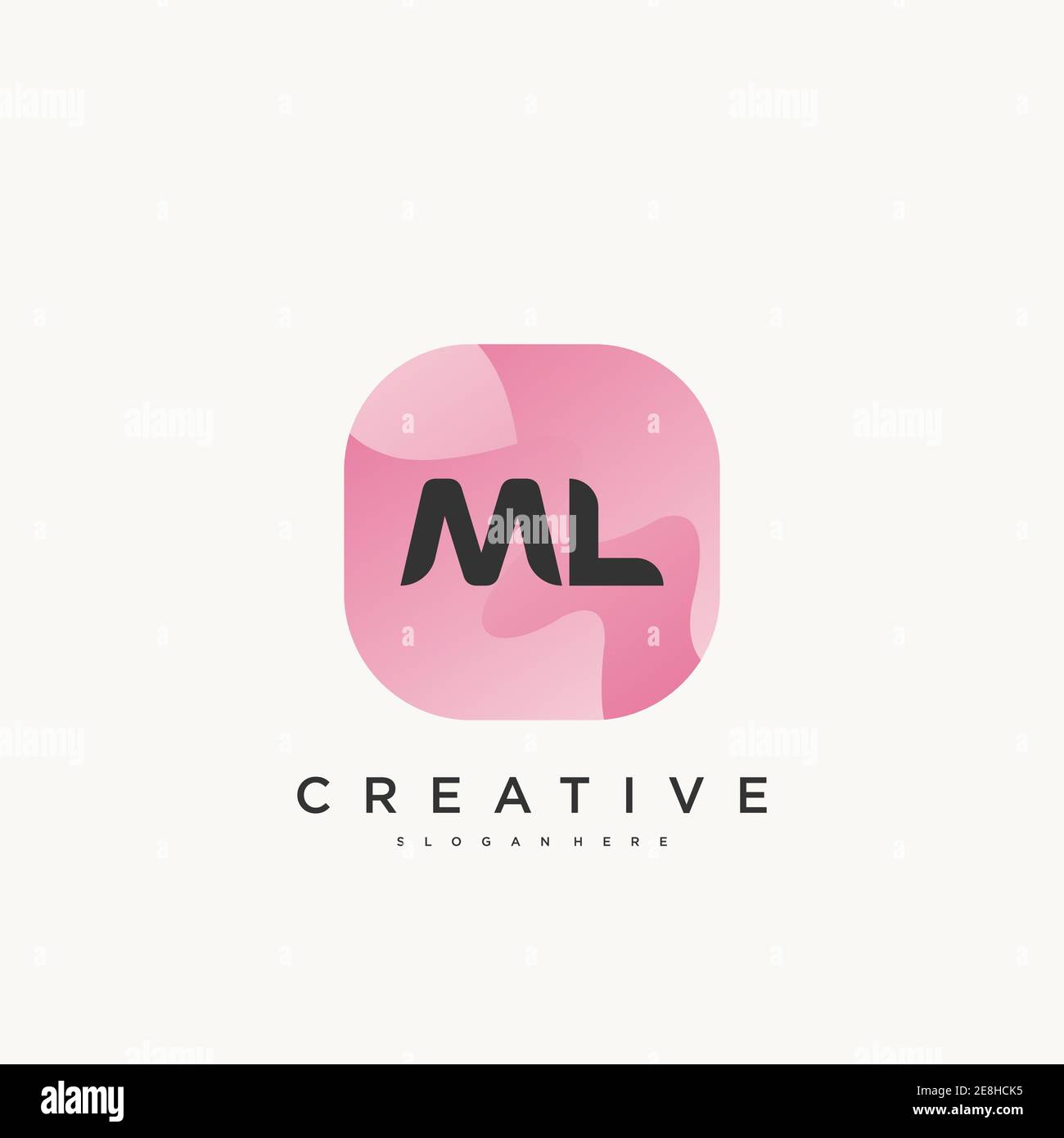 Ml letter design hi-res stock photography and images - Alamy