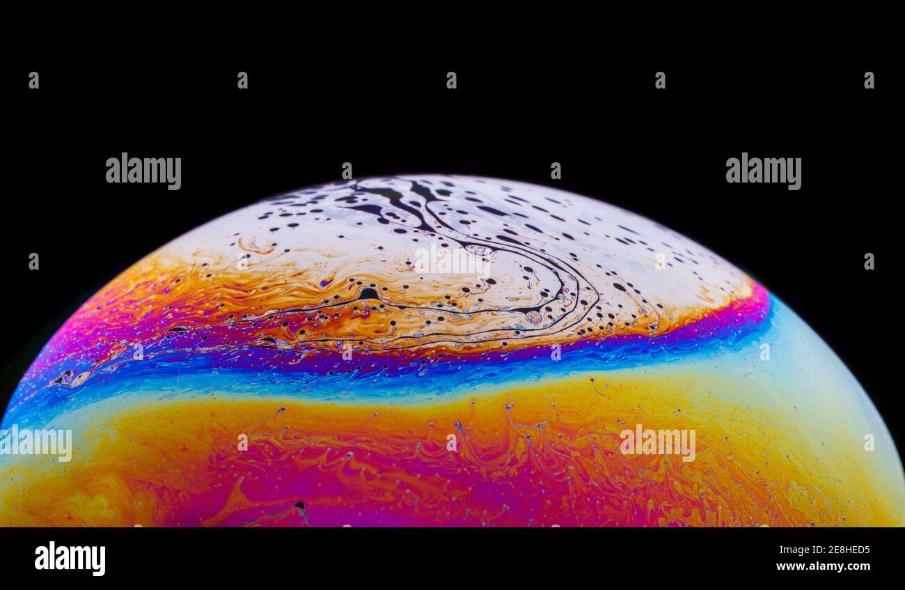 Panoramic view of closeup bubble textured backdrop representing ...