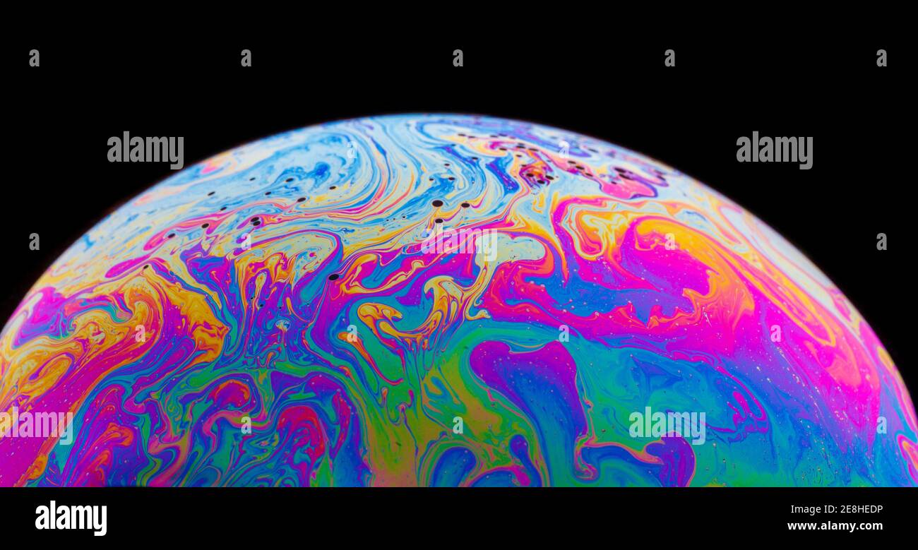 Panoramic view of closeup bubble textured backdrop representing ...