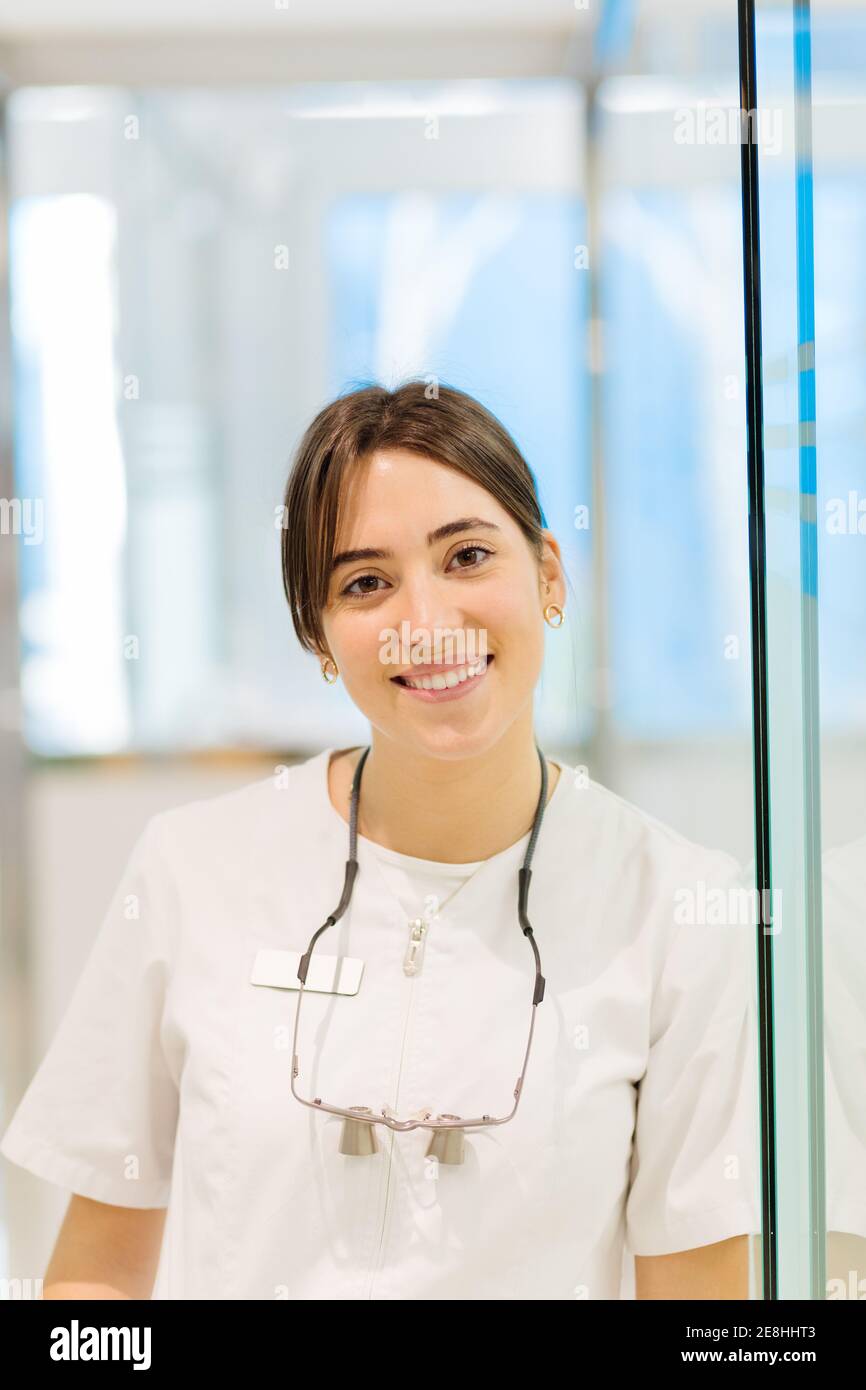 Attractive female doctor in white hi-res stock photography and images ...
