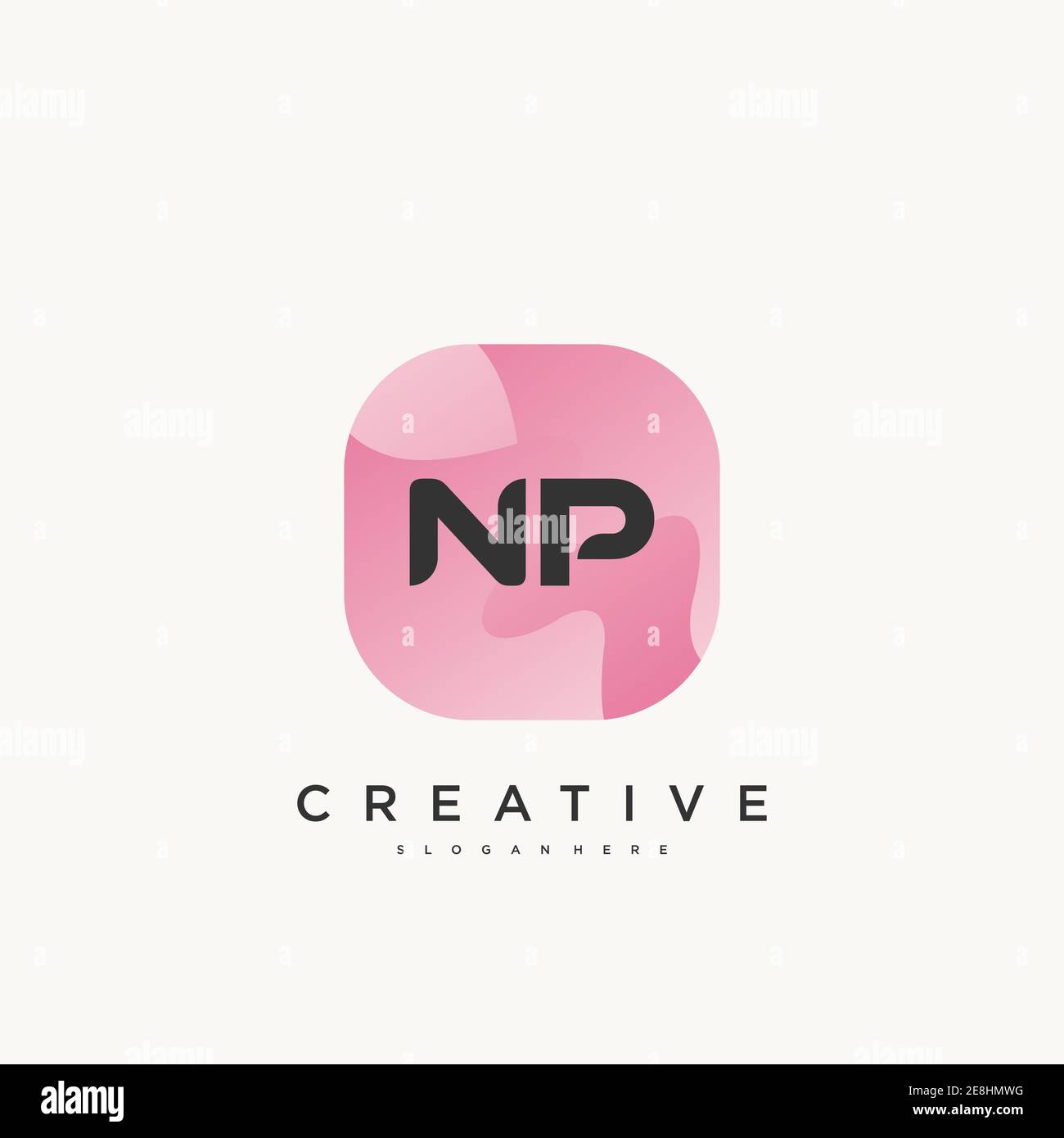 Np letter design hi-res stock photography and images - Alamy