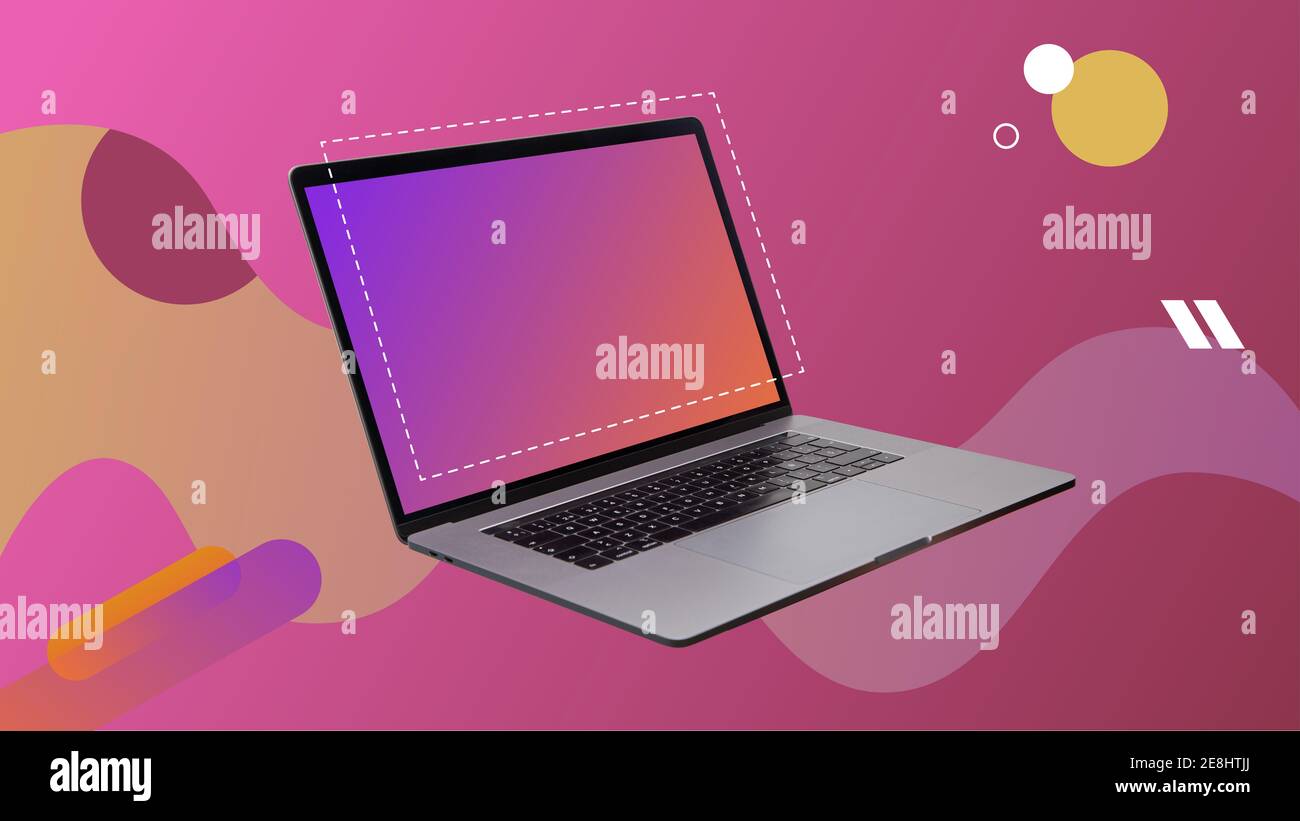 Art collage laptop in hi-res stock photography and images - Alamy