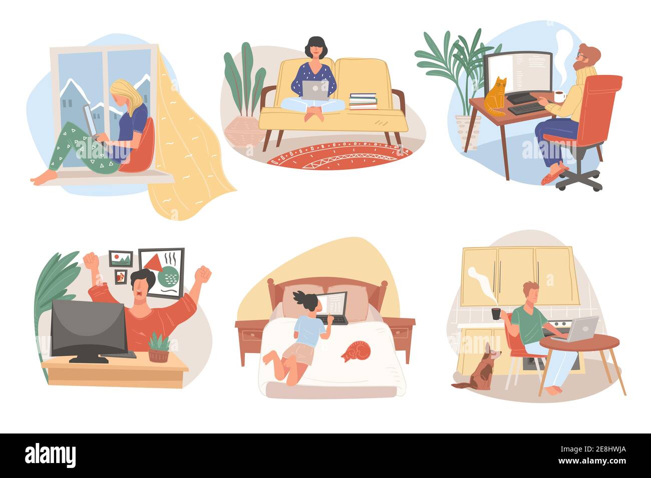 Man pets woman on Stock Vector Images - Alamy