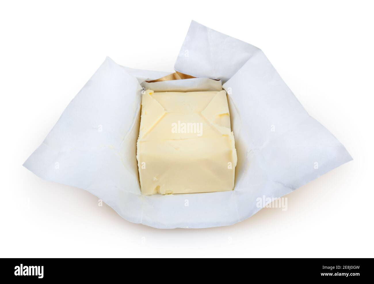 Butter isolated on white background with clipping path Stock Photo - Alamy
