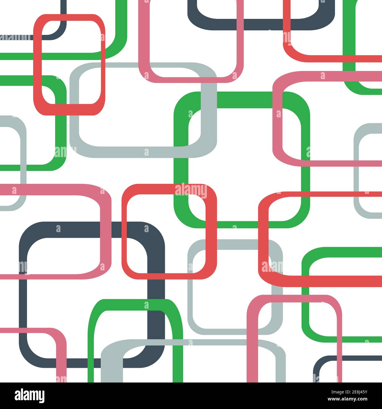 Retro color vector pattern background with squares - rounded Stock ...