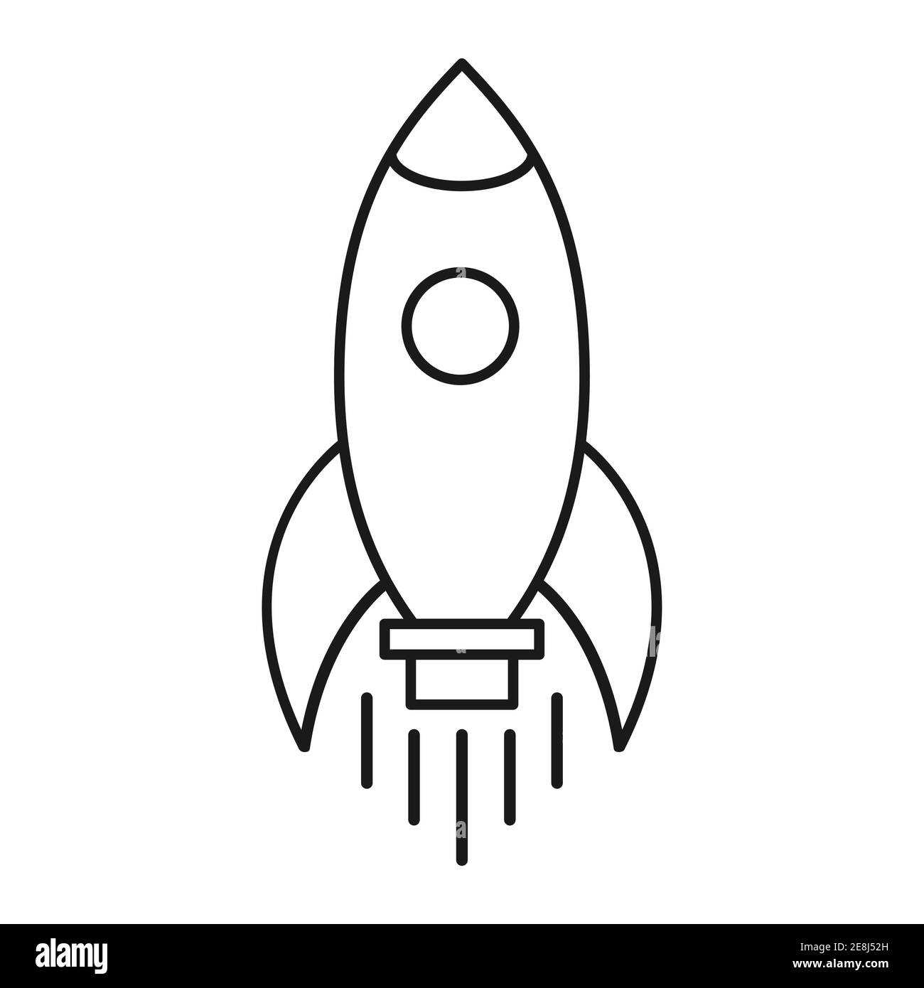 Rocket ship icon isolated on white background. Travel illustration ...