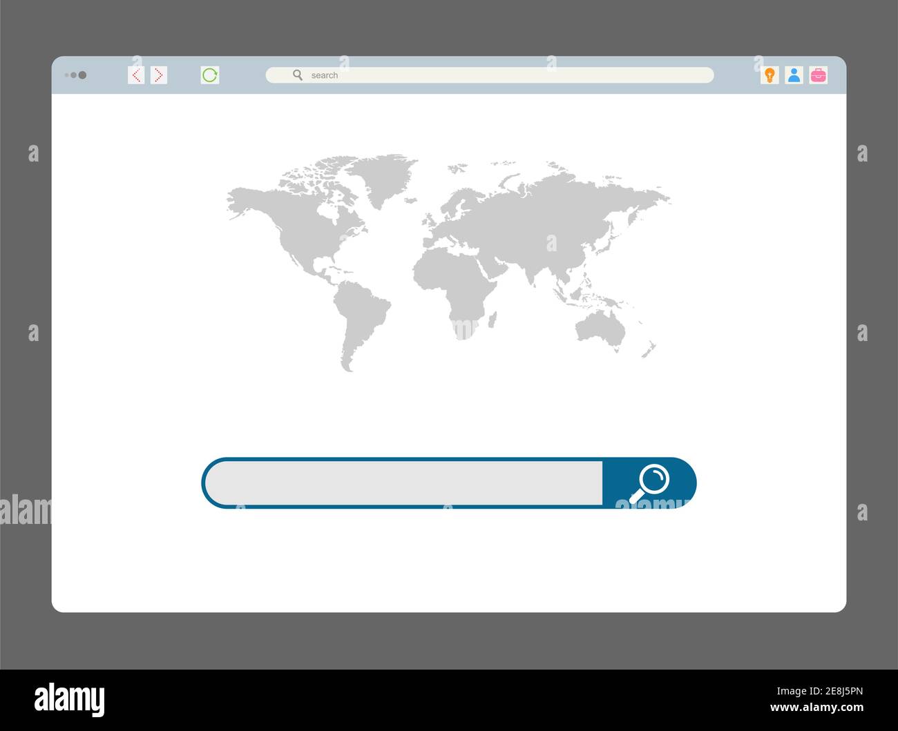 Simple flat vector browser window. Modern icon concept illustration ...