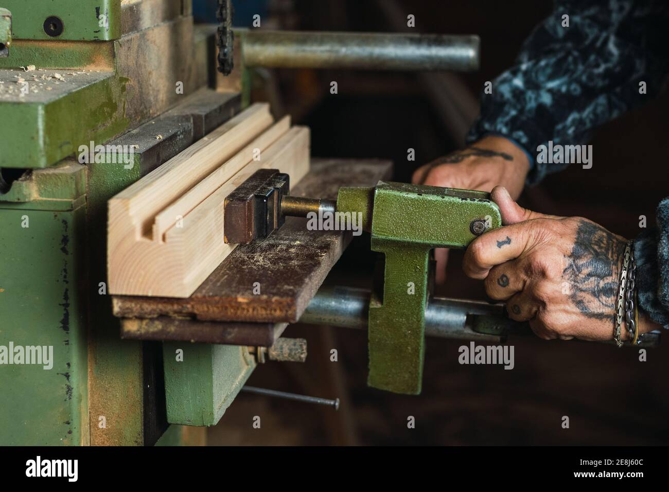 Man using lathe hi-res stock photography and images - Alamy