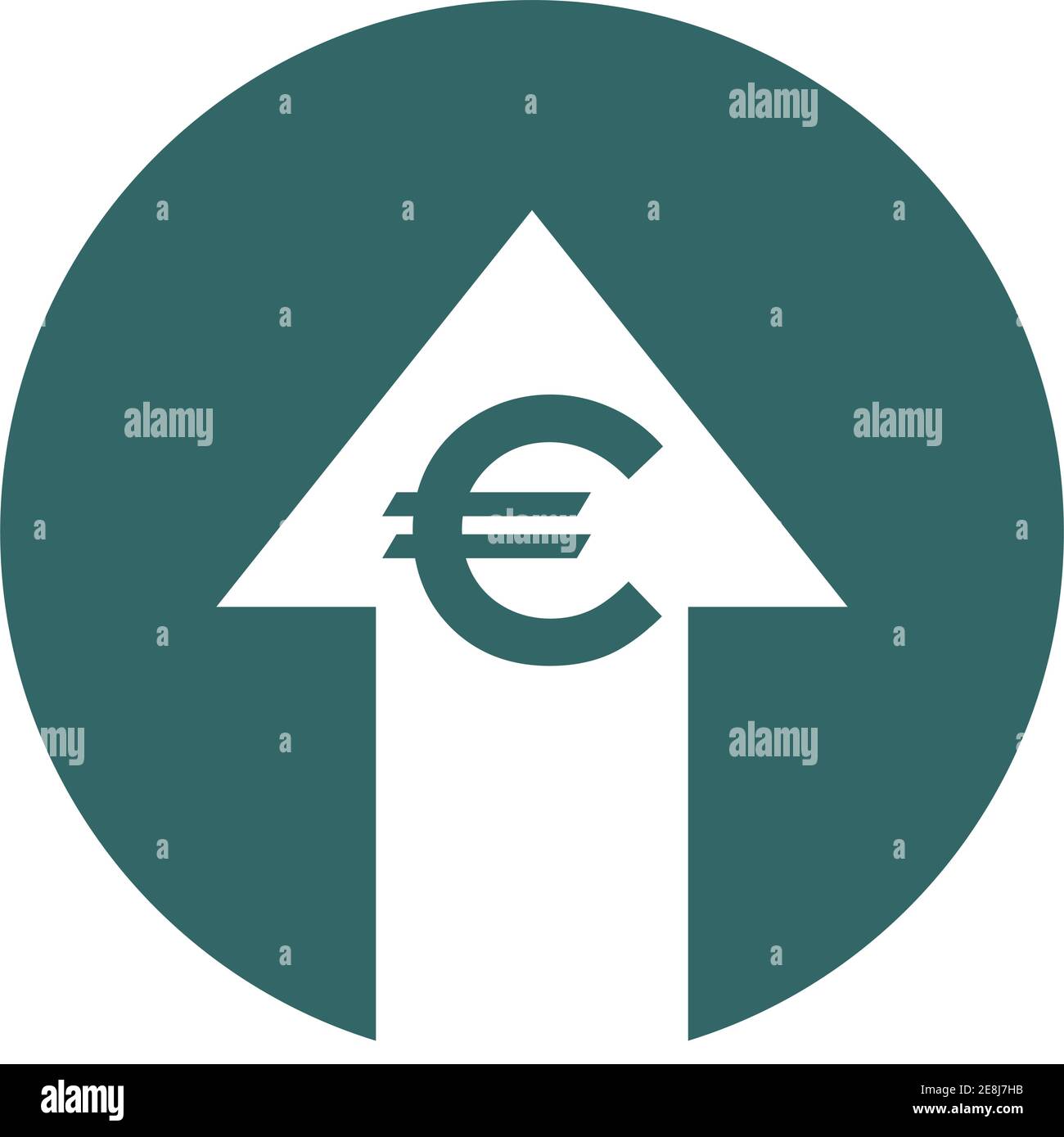 Cost symbol increase icon. Vector symbol image isolated on background ...