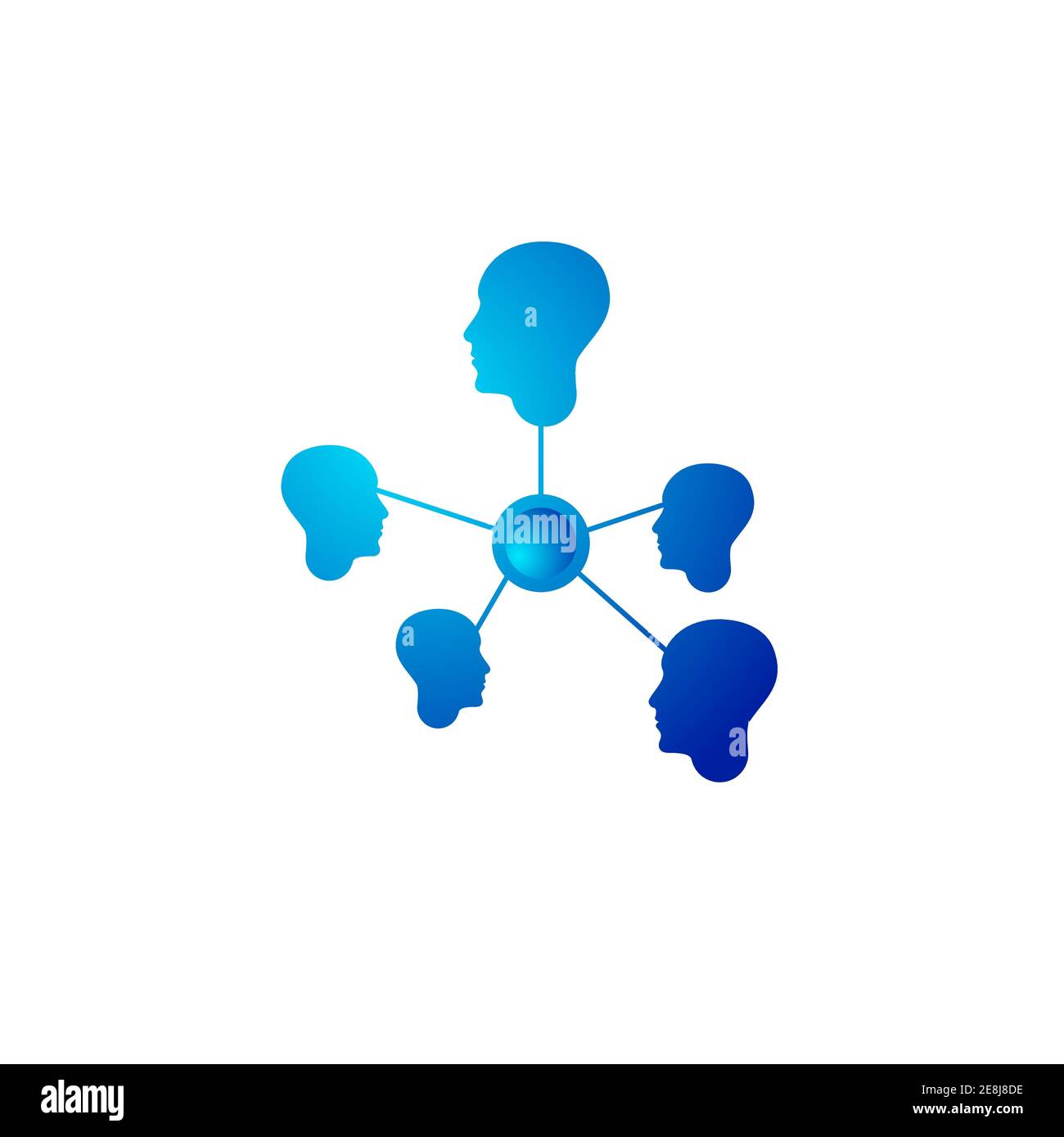 Networking logo. People united by work. Vector illustration Stock ...