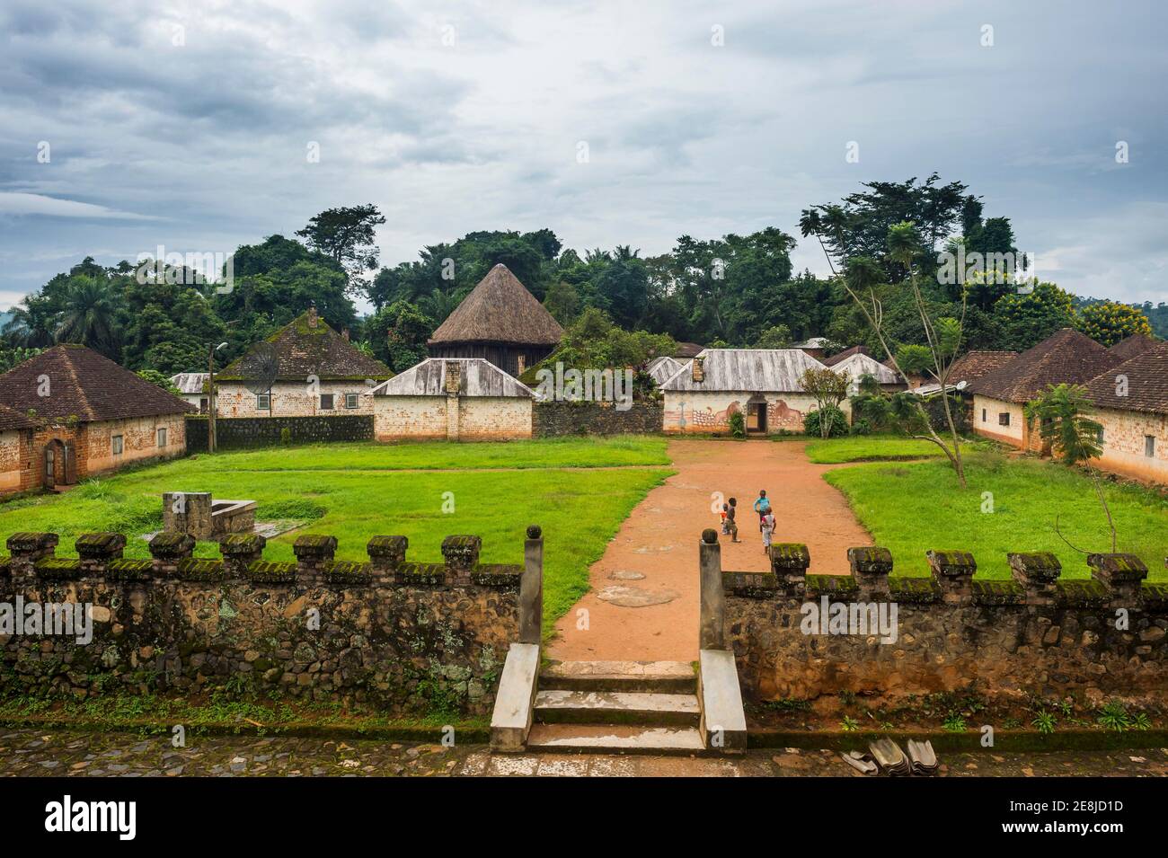 Overlook over FonÂ´s palace, Bafut, Cameroon Stock Photo - Alamy