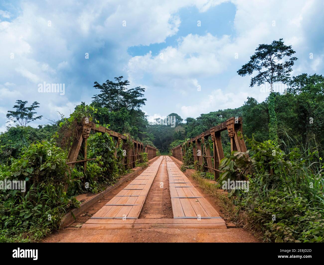 Old colonial bridge, Yokadouma, Eastern Cameroon Stock Photo - Alamy