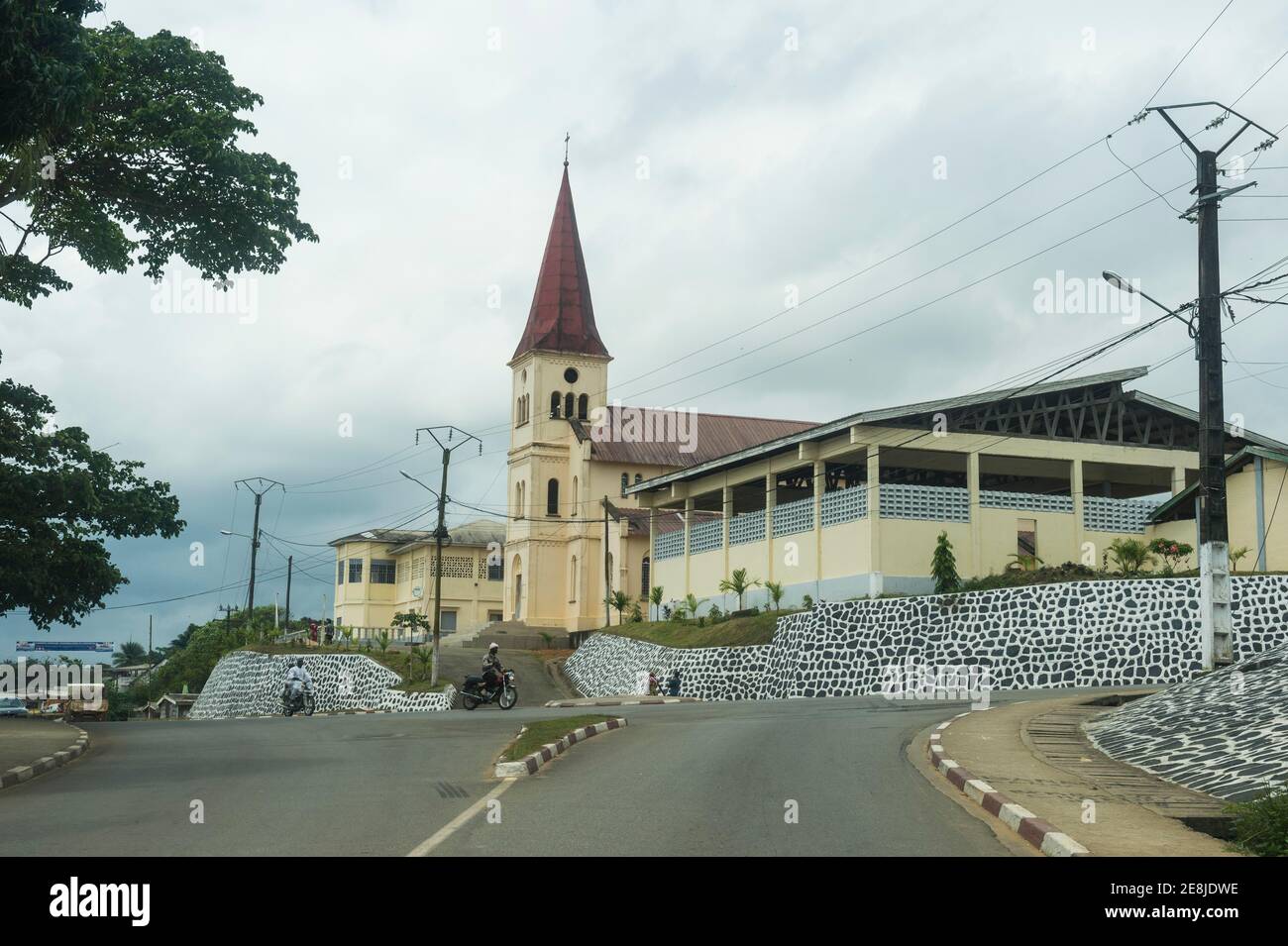 Colonial church in Kribi, southern Cameroon Stock Photo - Alamy