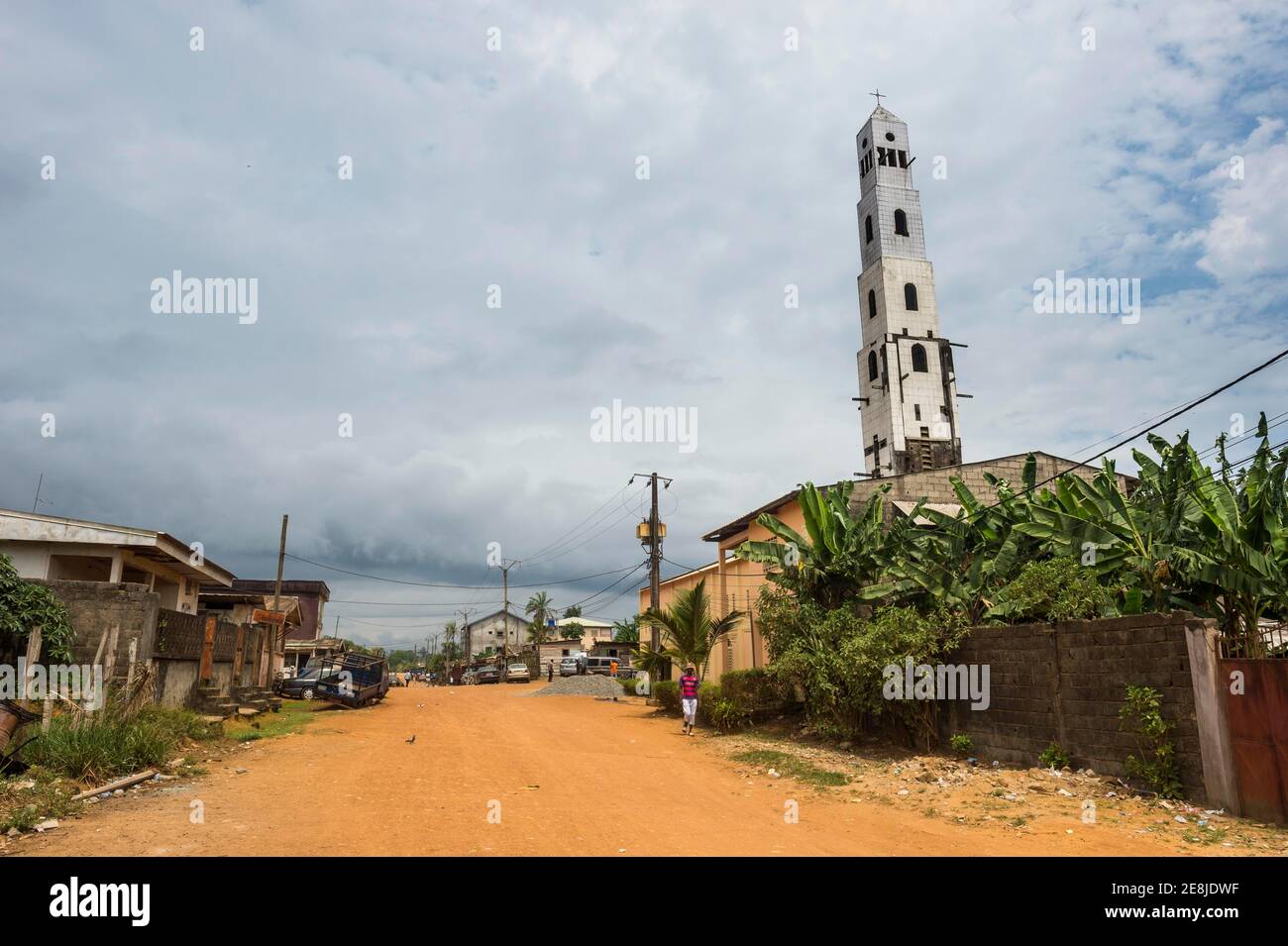 Colonial church in Kribi, southern Cameroon Stock Photo - Alamy