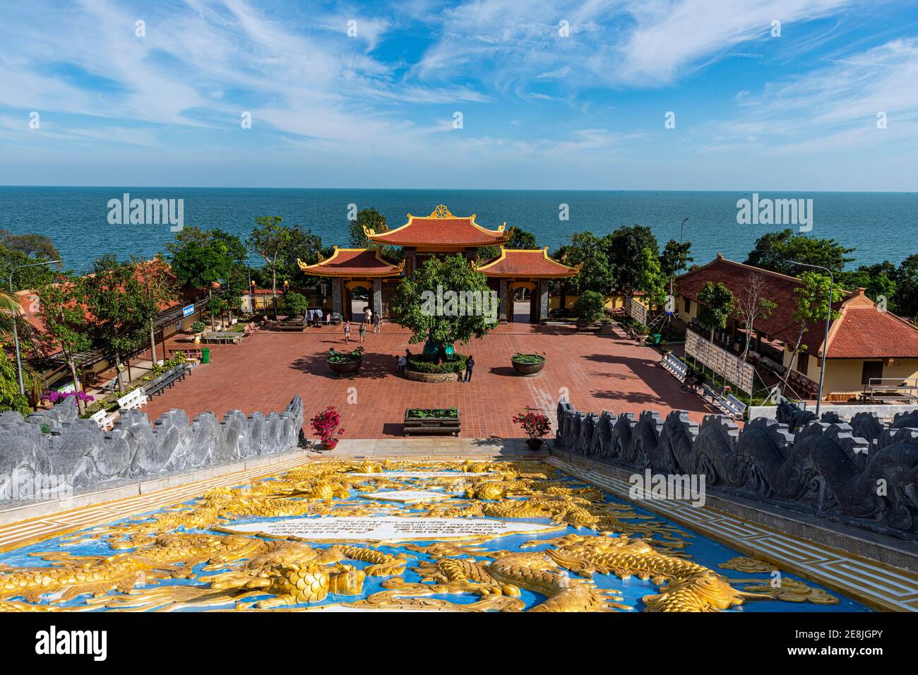 Ho Quoc Pagoda Buddhist temple, island of Phu Quoc, Vietnam Stock Photo ...