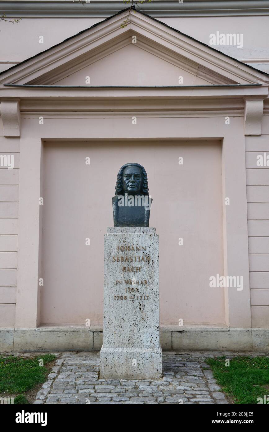 Bust of Johann Sebastian Bach, Weimar, Thuringia, Germany Stock Photo ...