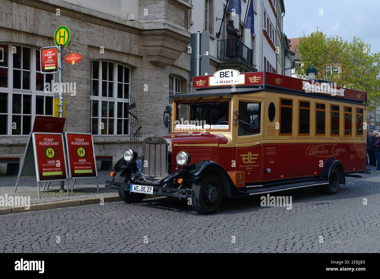 Old bus for city tours, Weimar, Thuringia, Germany Stock Photo - Alamy