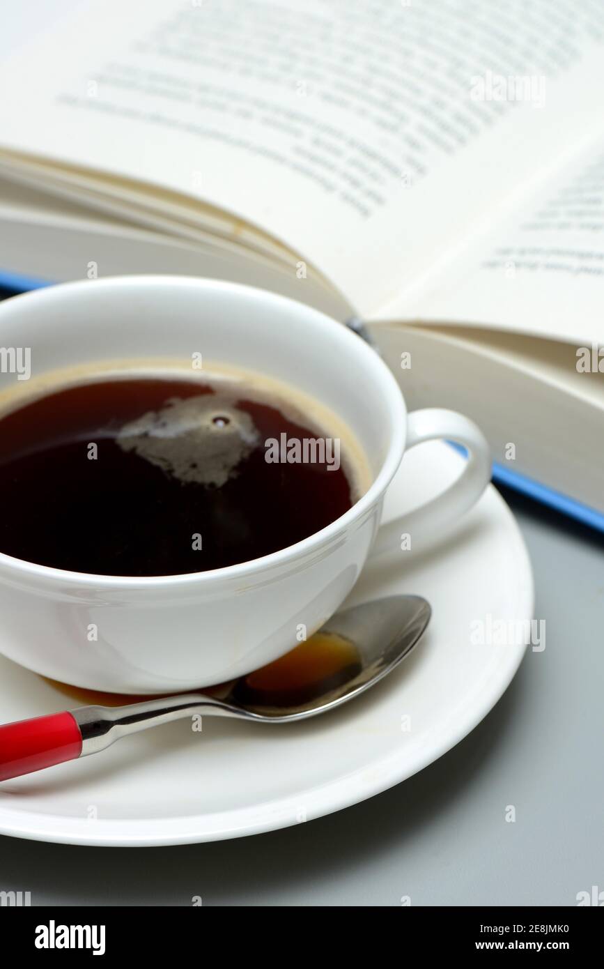 Book and coffee hi-res stock photography and images - Alamy