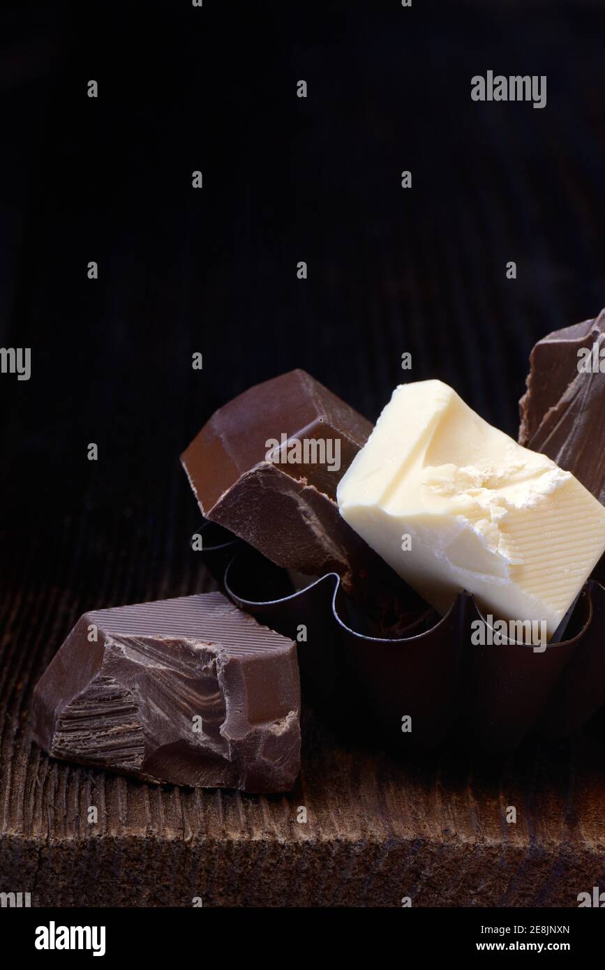 Block chocolate in shell, chocolate Stock Photo - Alamy