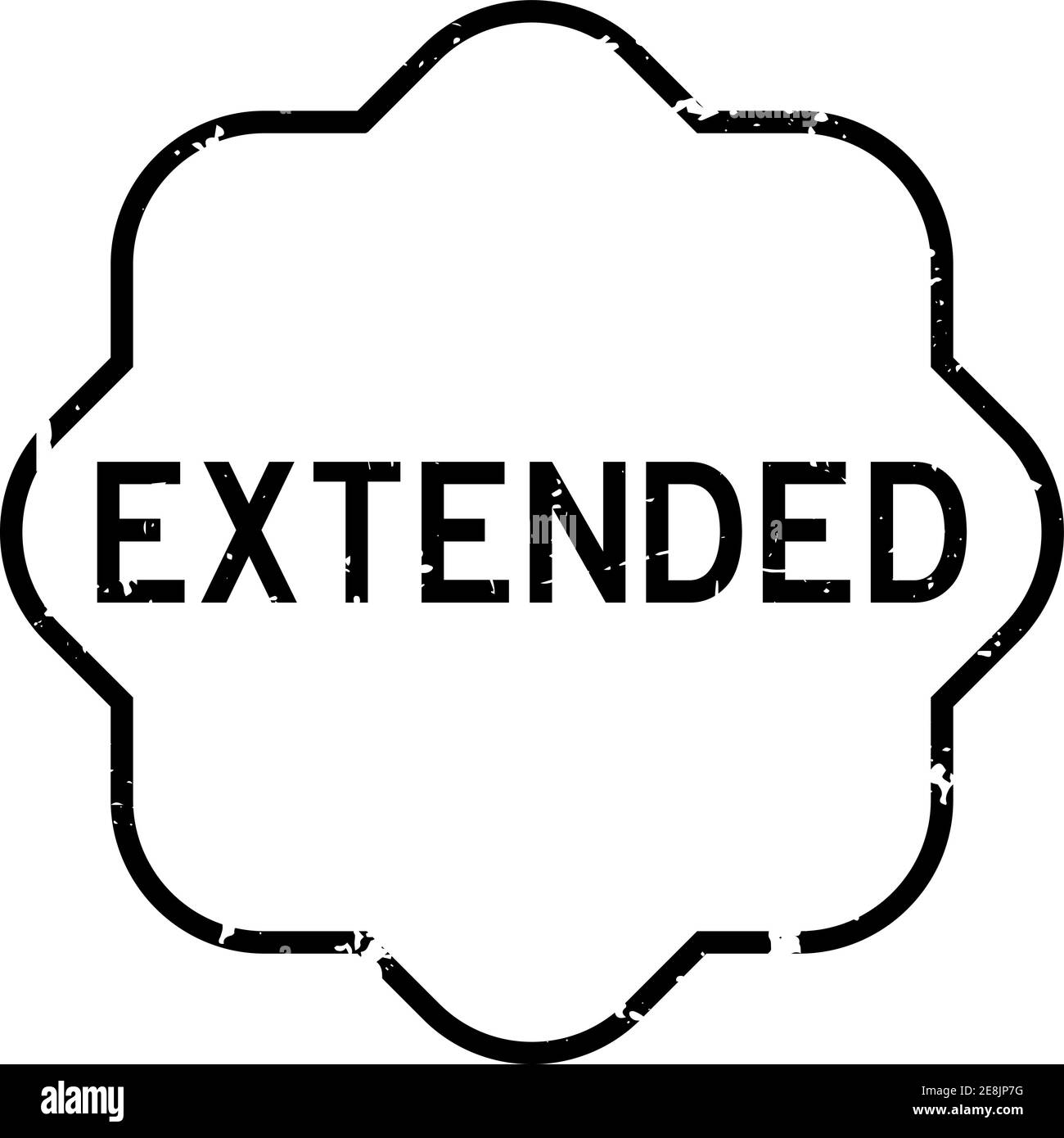 Grunge black extended word rubber seal stamp on white background Stock ...