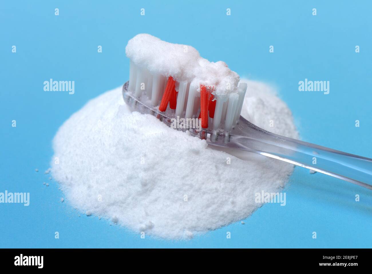 Sodium powder on toothbrush Stock Photo - Alamy