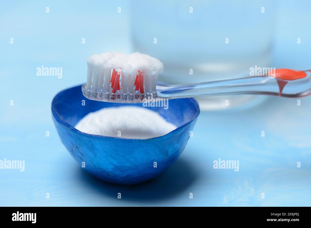 Sodium powder on toothbrush Stock Photo - Alamy