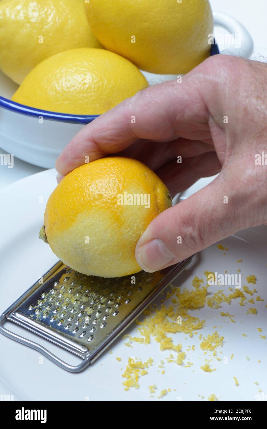 Lemon, lemon grated with grater, lemon peel, lemon rind, lemon grated ...